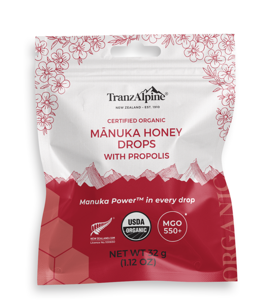 Organic Mānuka Honey Drops MGO550+ with propolis